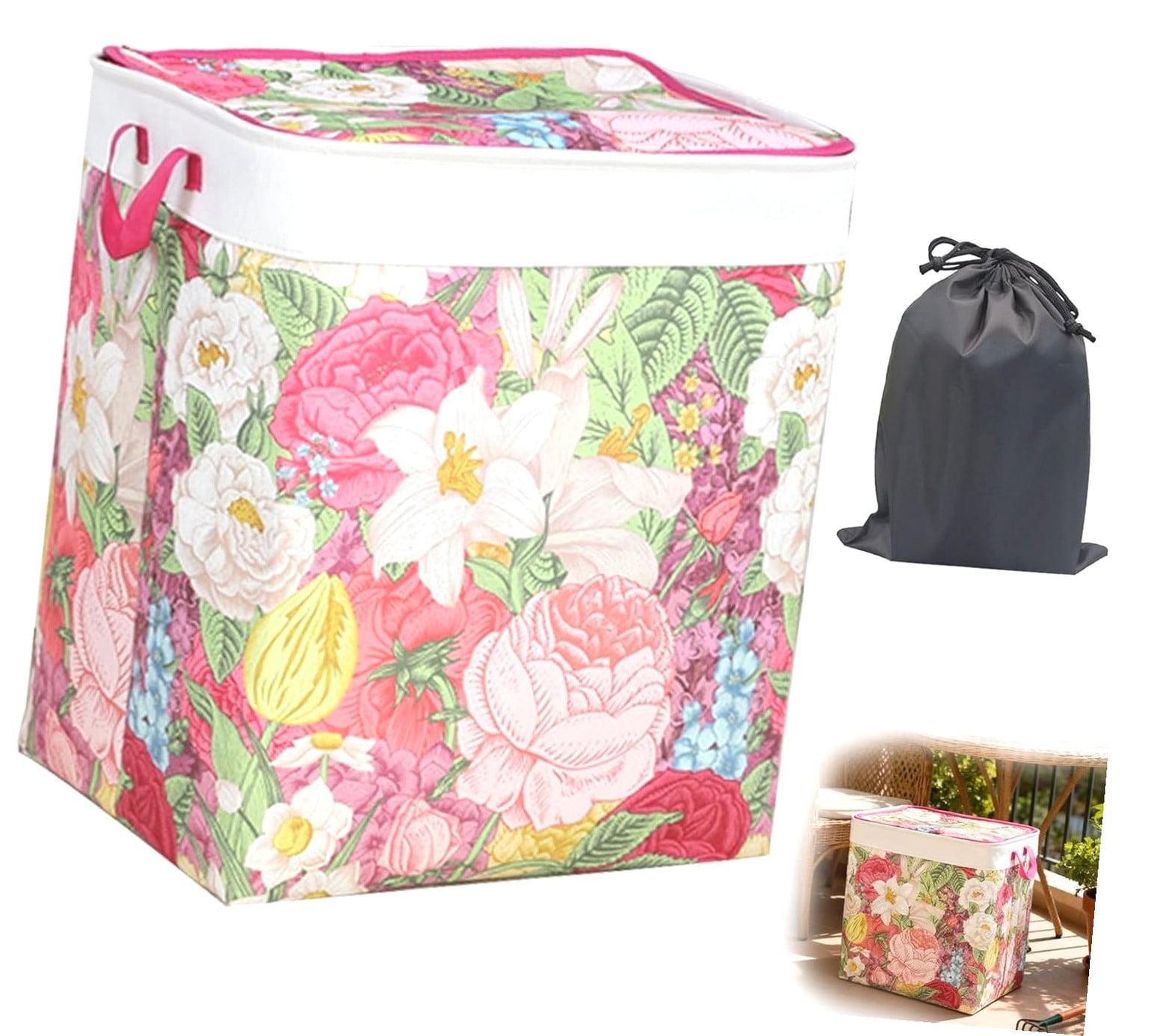 Fuliko 120L Storage Bins with Handles, Foldable Wardrobe Boxes ...