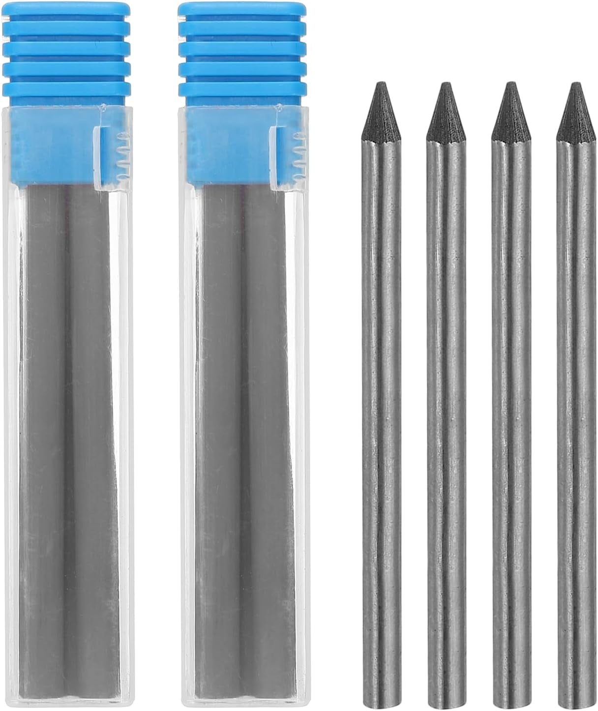 Fuliko 12Pcs 5.6mm 6B Carpenter Pencil Refills, Dry Pencil Refills for ...