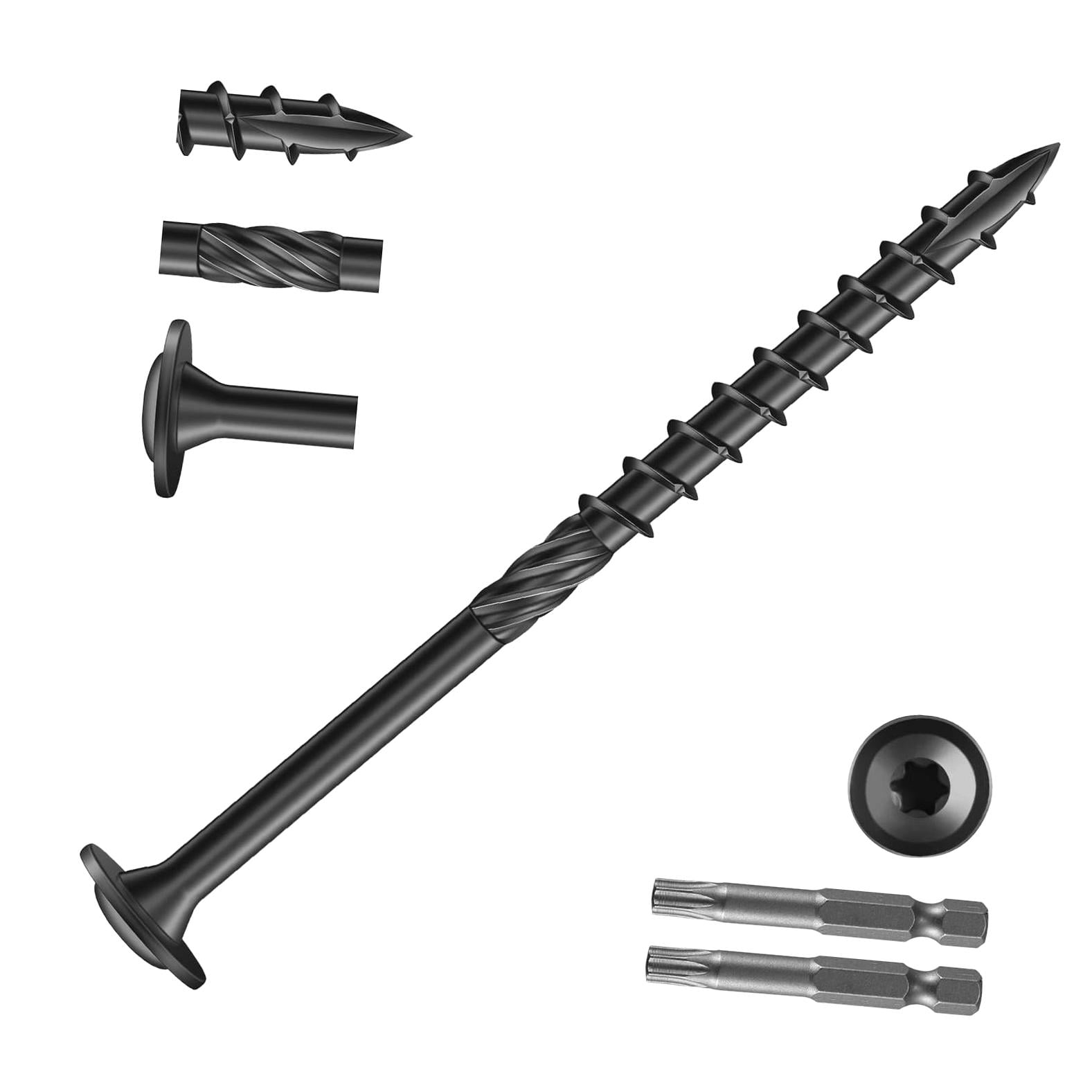 Fuliko #14 x 4 Inch Lag Screws (210 Pieces) 6 Pound. Structural Wood ...