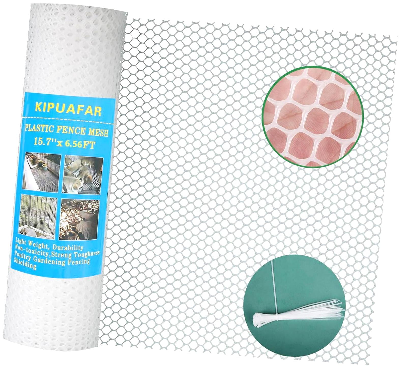 Fuliko 15.7IN x 6.56FT White Plastic Hexagonal Wire - Decorative Fence ...