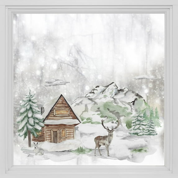 Fuliko 15x24inch Non-Adhesive Christmas Window Film, Removable Vinyl ...