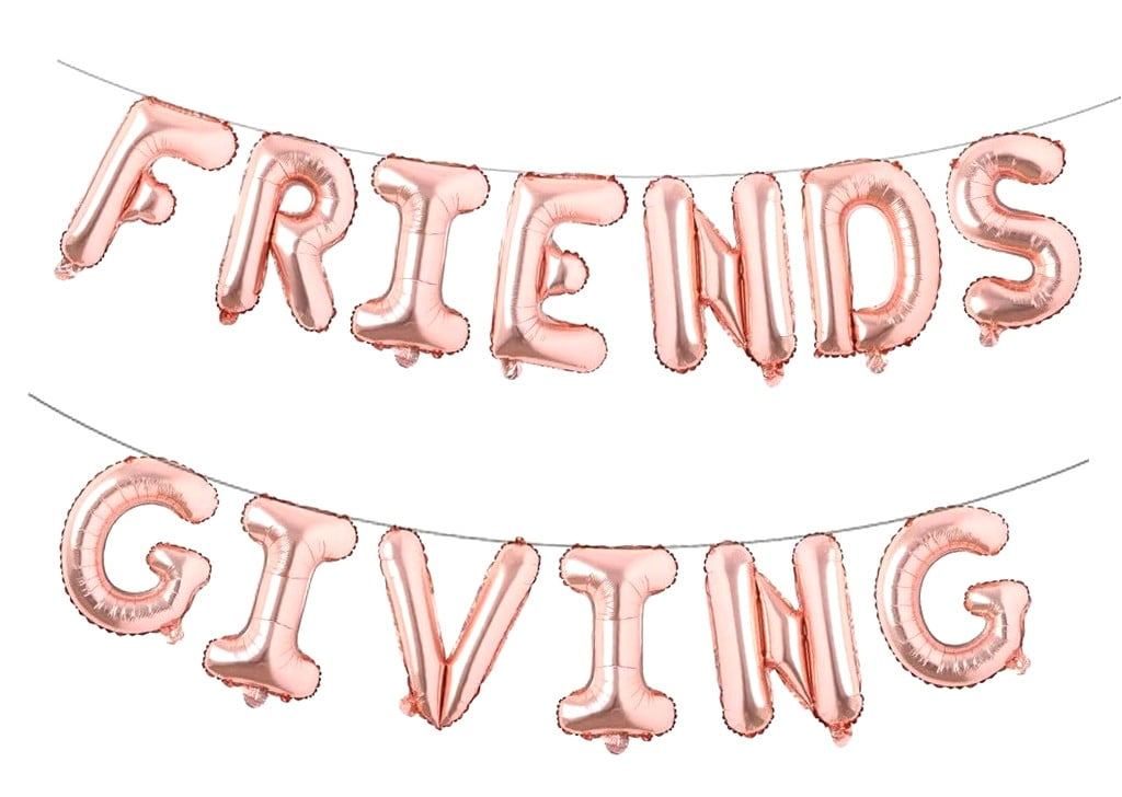 Fuliko 16-Inch Tall Multicolor Foil "Friendsgiving" Banner Letter Party ...