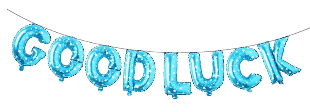 Fuliko 16 inch Multicolor Good Luck Decorations, Foil Letter Banner ...