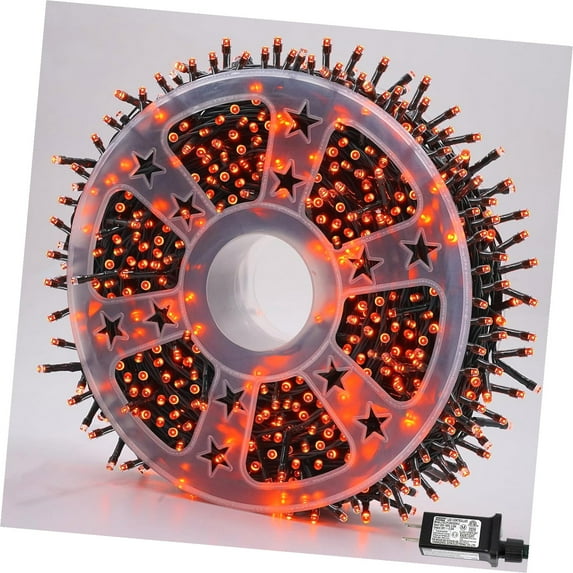 Fuliko 165ft Orange Christmas Lights, Thanksgiving String Lights with 8 ...