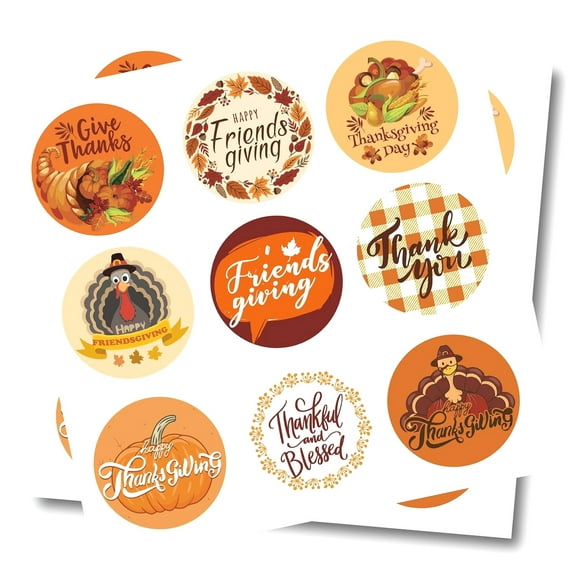 Fuliko 180PCS Happy Friendsgiving Stickers Party Supplies Thanksgiving ...