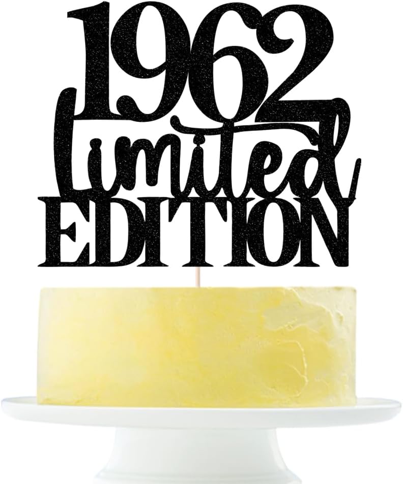 Fuliko 1962 cake topper 63th birthday cake topper and 63 years old ...