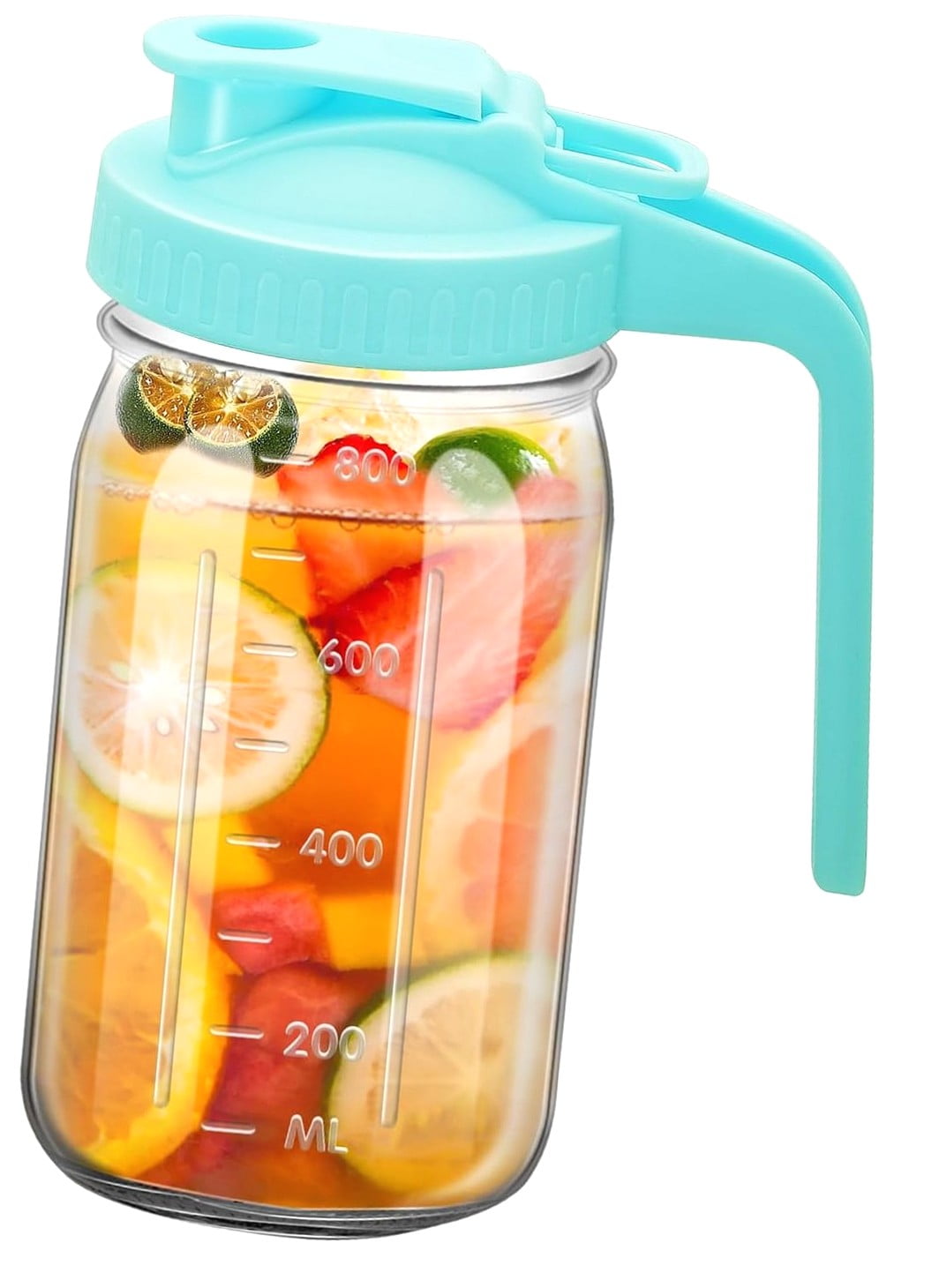 Fuliko 1Pc Pitcher,32oz Pitcher with Lid Double with Handle Water Jug ...