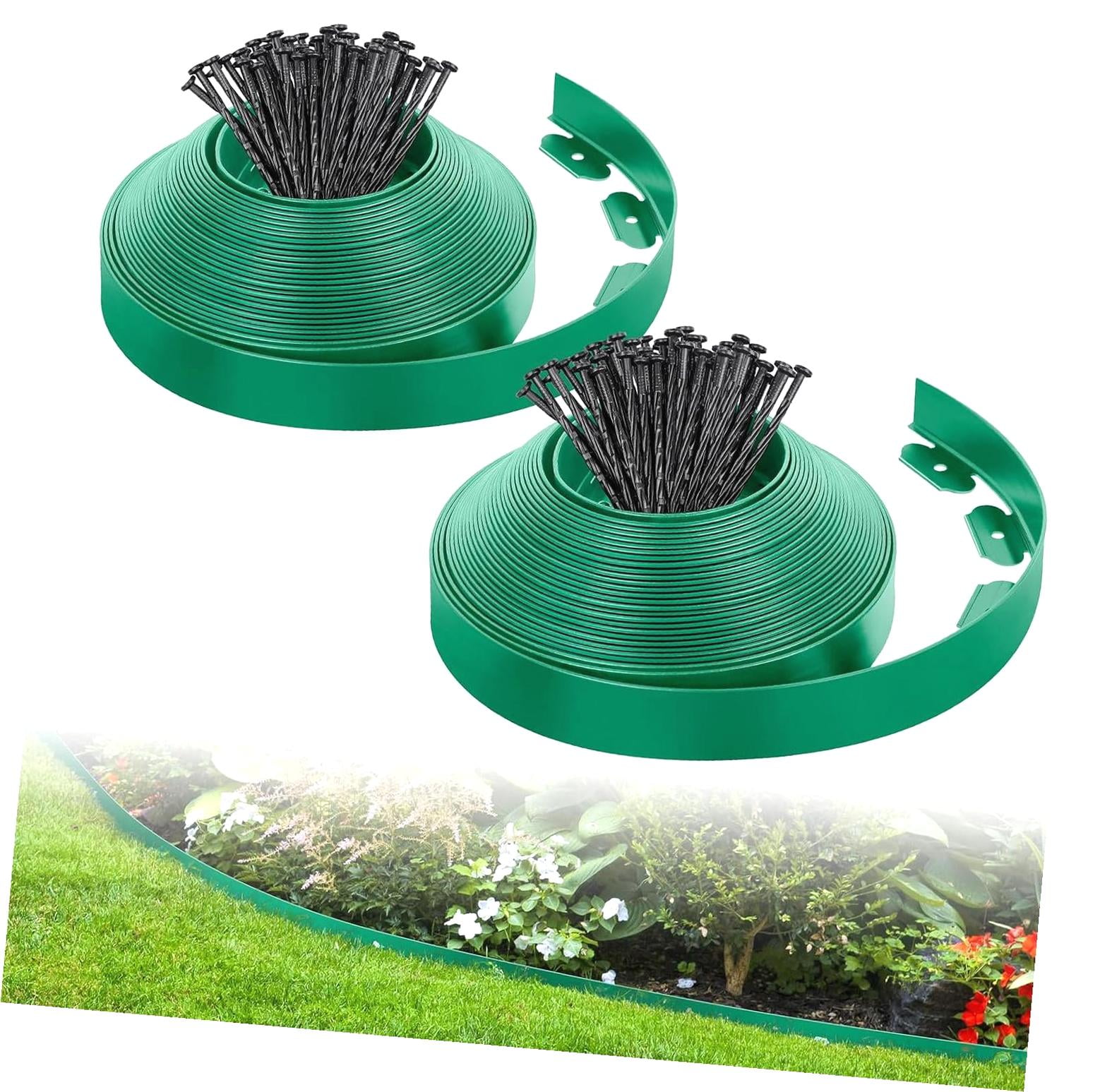 Fuliko 2-Inch x 66 FT Landscape Border Edging with 100 Stakes, Garden ...