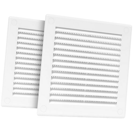 Fuliko 2-Pack 6" 6" (Outer Size) Square Air Vent Cover – White Plastic ...