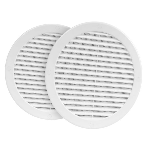 Fuliko 2-Pack 8" Round Air Vent Cover – White Plastic Soffit Air Vent ...