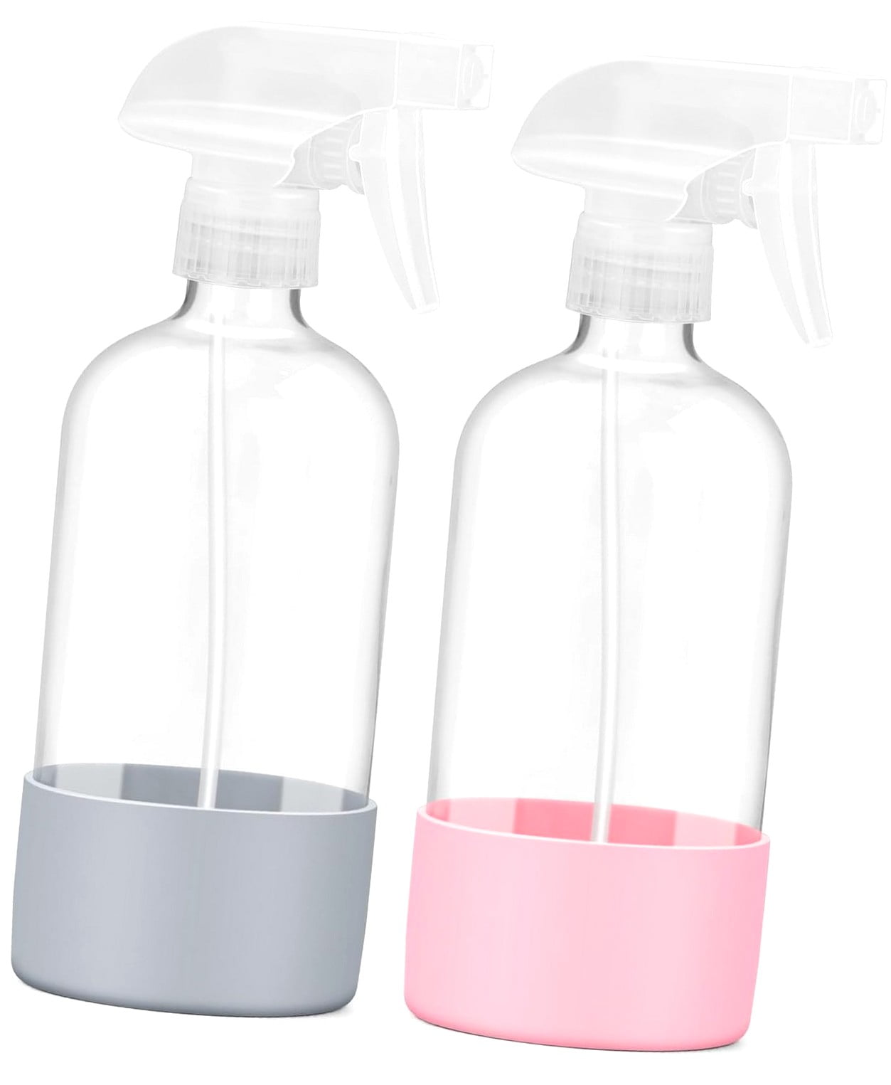 Fuliko 2 Pack Bottles with Sleeve, 16 oz Empty Refillable Containers ...