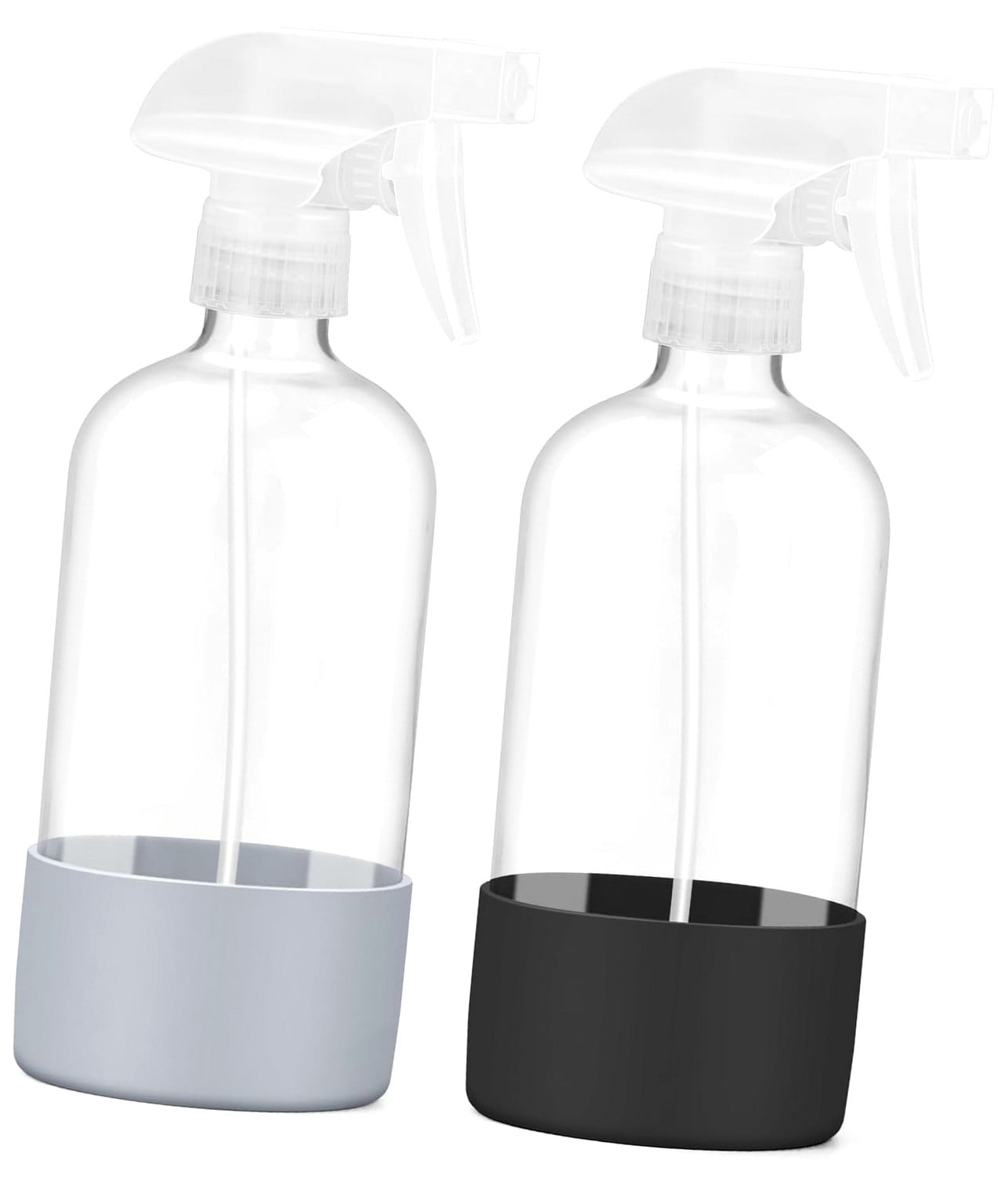 Fuliko 2 Pack Bottles with Sleeve, 16 oz Empty Refillable Containers ...