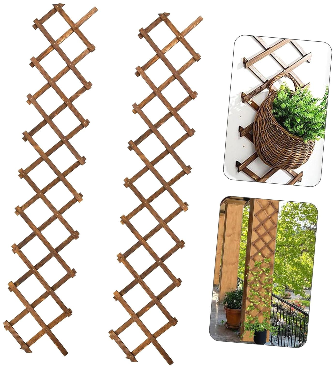 Fuliko 2-Pack Extra Dense Wooden Trellis Panels, Expandable Wall ...