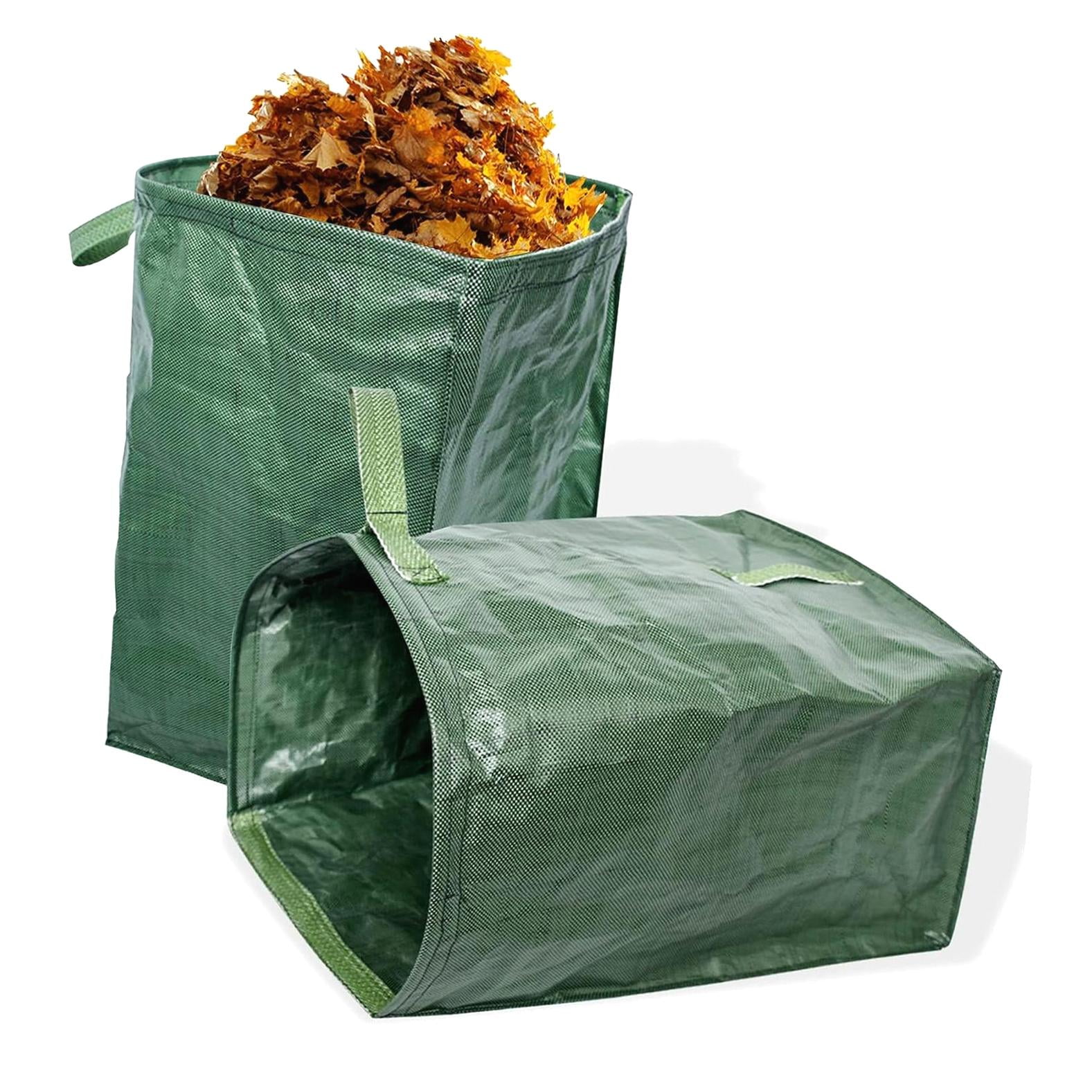 Fuliko 2 Pack Large Yard Dustpan-Style Garden Bag, 53 Gallons Capacity ...