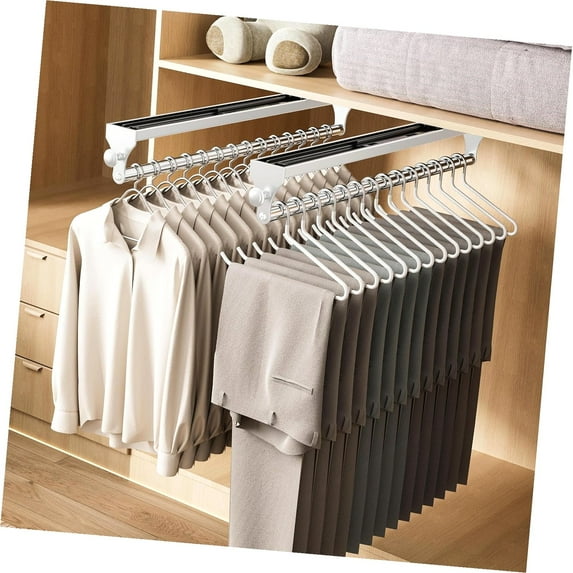 Fuliko 2 Pack Pull Out Closet Valet Rod, Closet Rod, 15.7inch ...