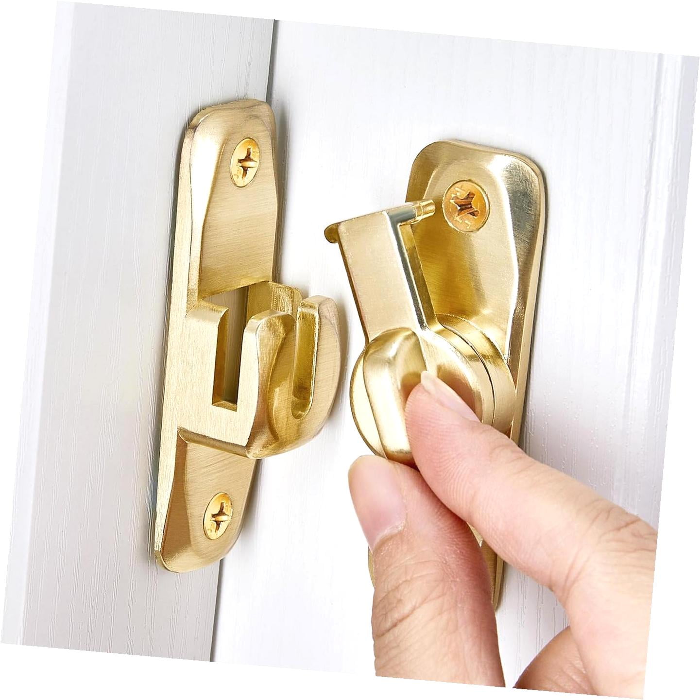 Fuliko 2 Packs Barn Door Latches, 90/180 Degree Gate Lock, Zinc Alloy ...