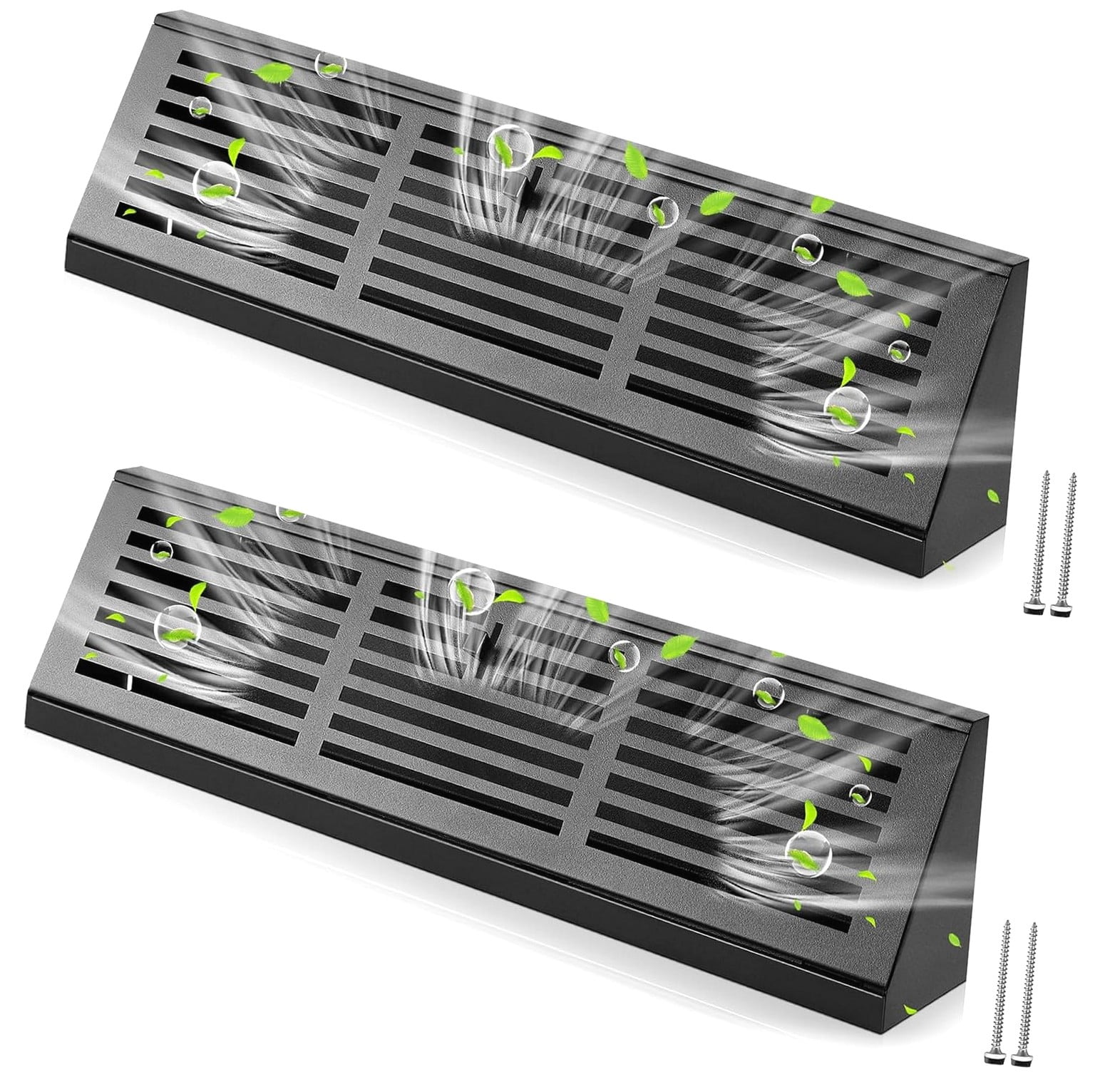 Fuliko 2 Pieces 15 Inch Baseboard Register Duct Opening Size Vent Covers for Floor Diffuser Wall ...