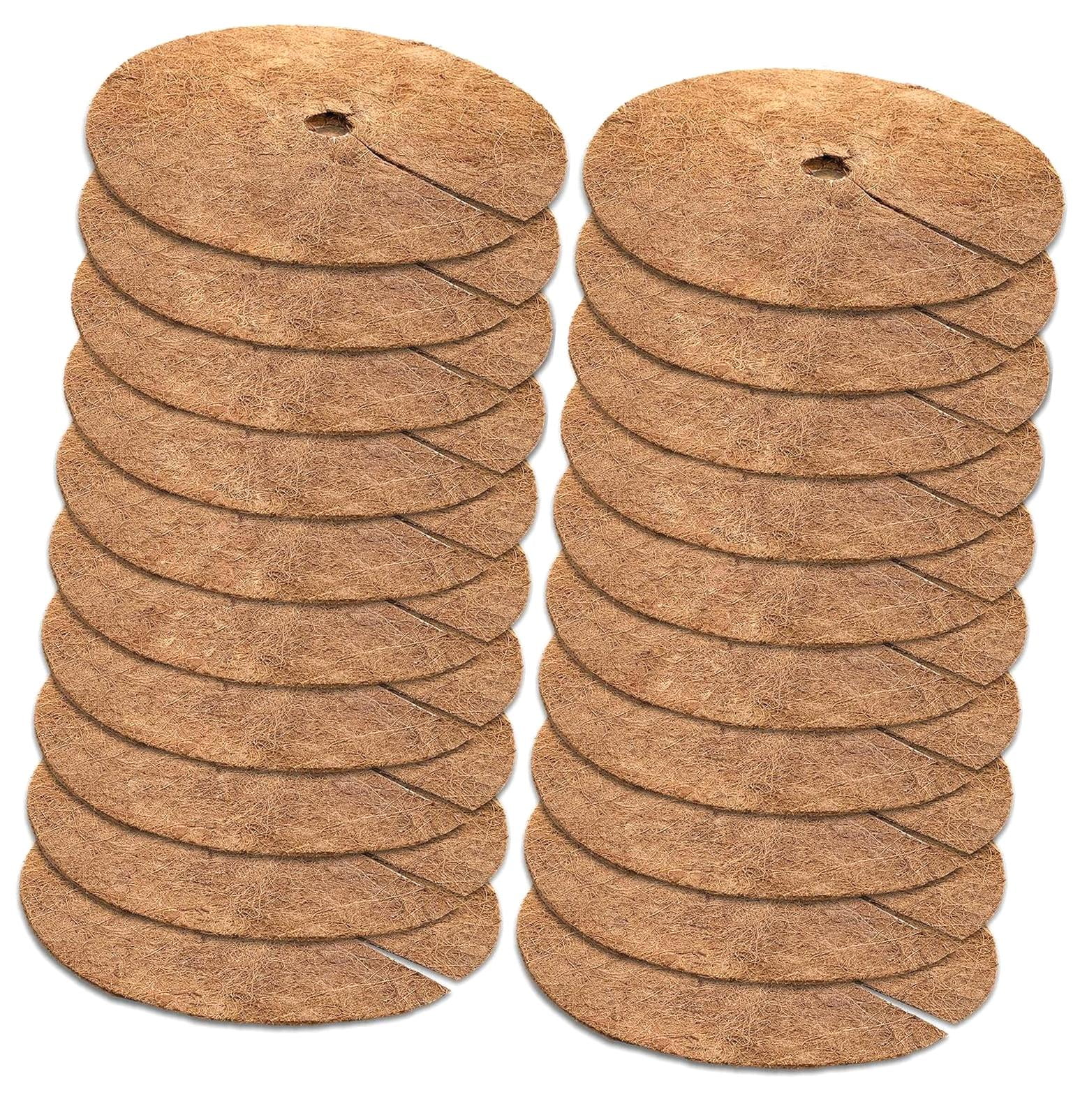 Fuliko 20 Pack 12 Inch Coconut Fiber Mulch Mats for Tree Protection ...