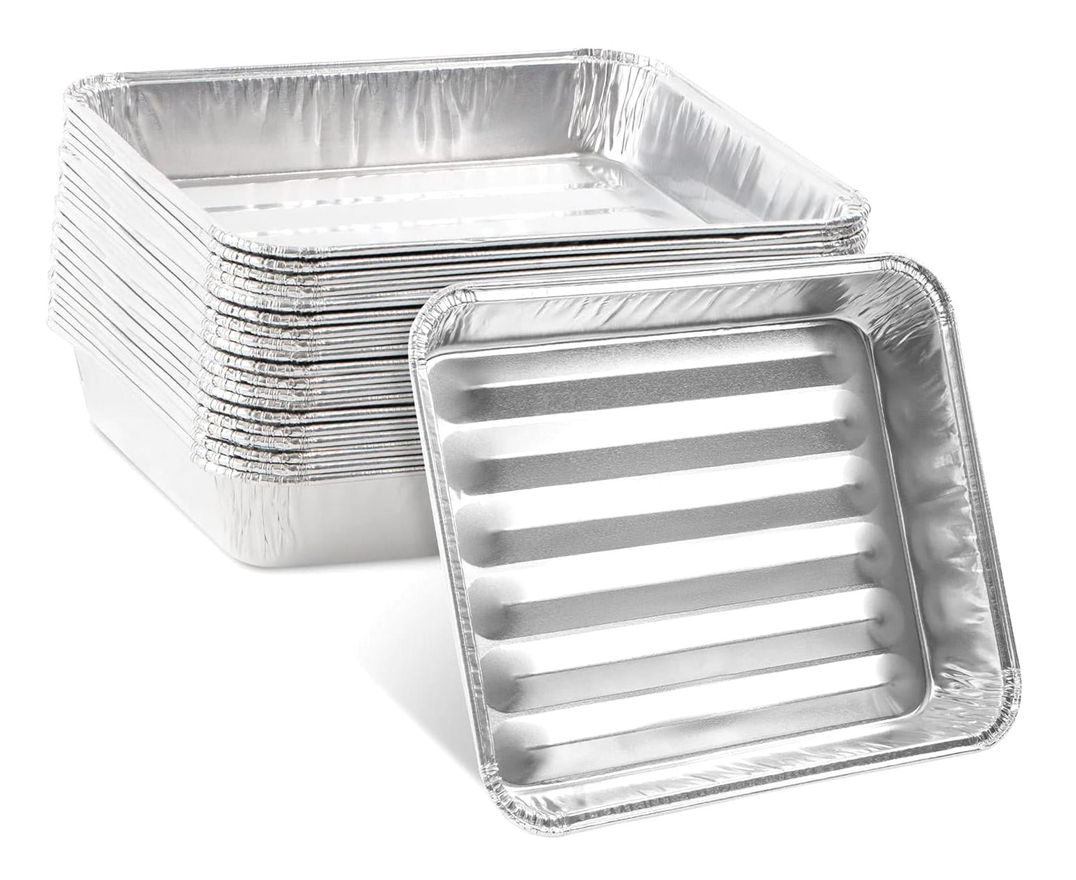 Fuliko 20 Pack Aluminum Grill Liners Toppers Aluminum Foil Broiler Pans ...