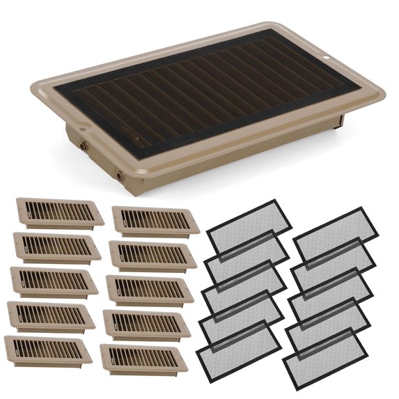 Fuliko 20 Pcs Floor Vents Register 4 8 Inch with Screen Cover Set Steel ...