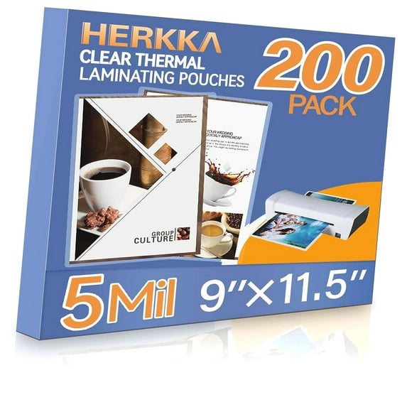 Fuliko 200 Pack Laminating , Holds 8.5 11 Inch Documents, 5 Mil Clear ...