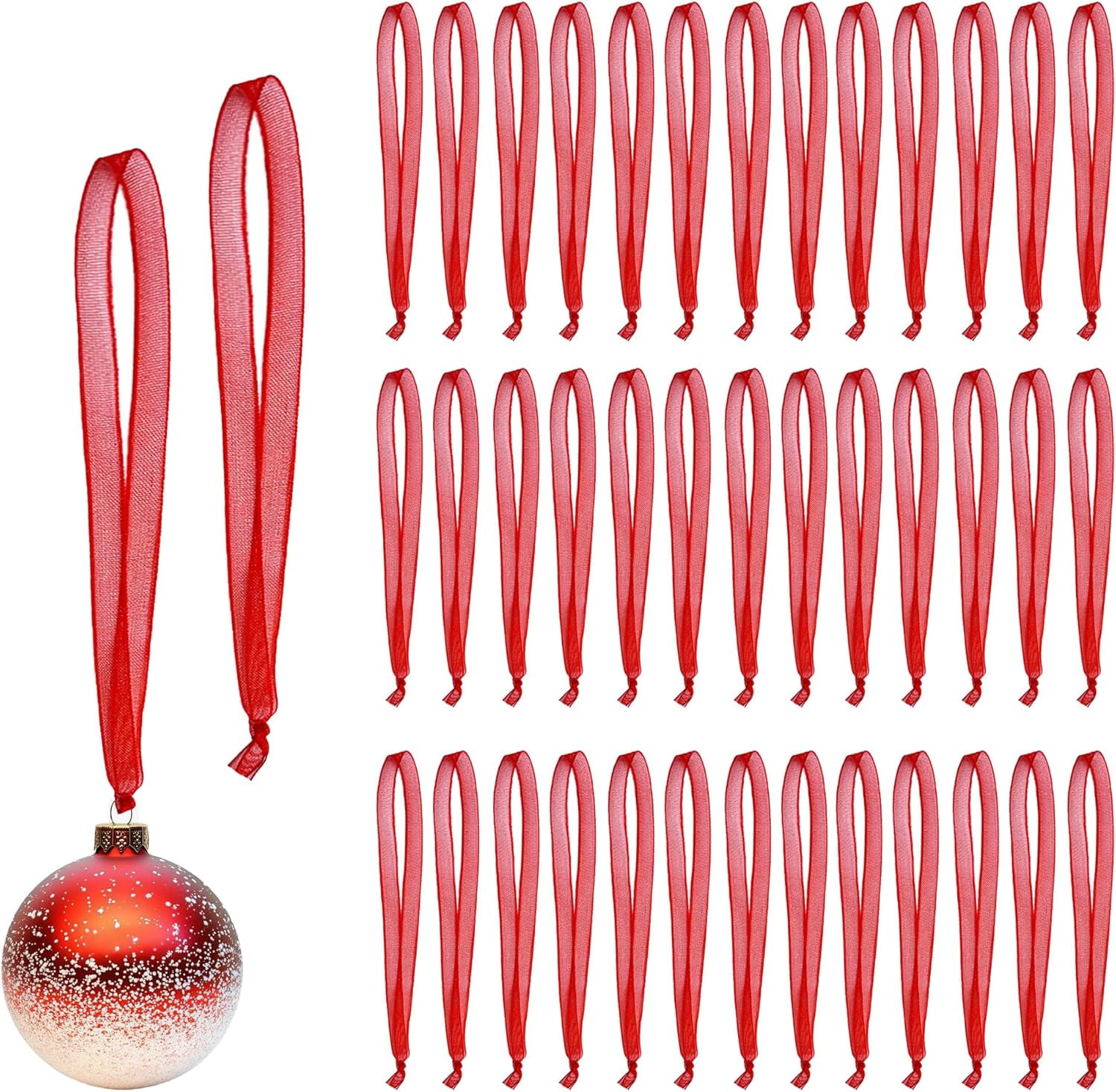 Fuliko 200 Pcs Hanging Ribbons Christmas Ribbons Hangers Retro String ...