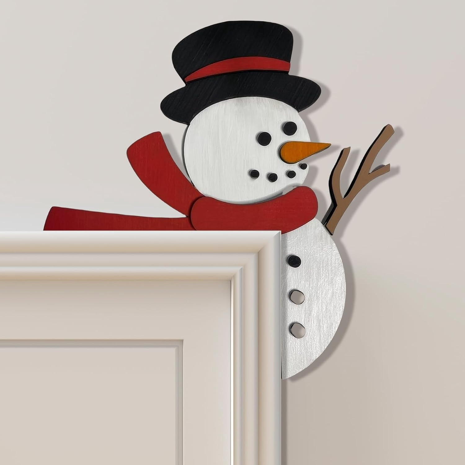 Fuliko 2025 Wooden Christmas Door Toppers, Door Corner Frame ...