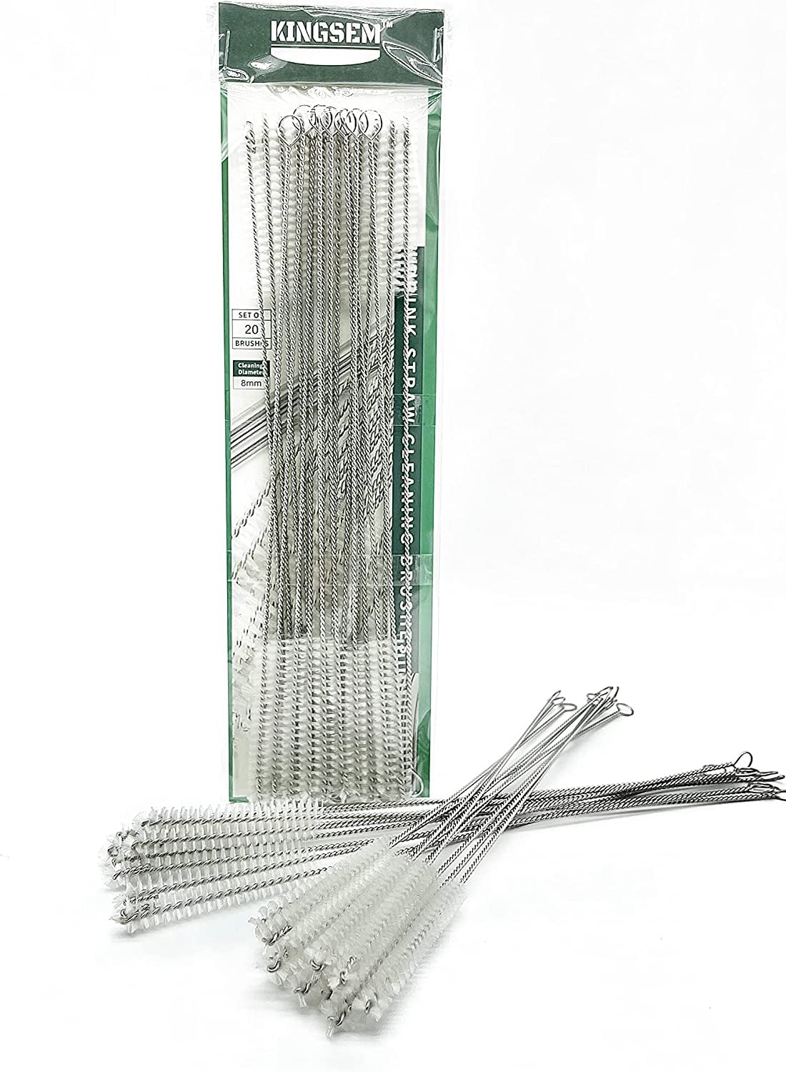 Fuliko 20PCS Straw Cleaner Kit, Straws of 8mm-10.6 inches for Water ...