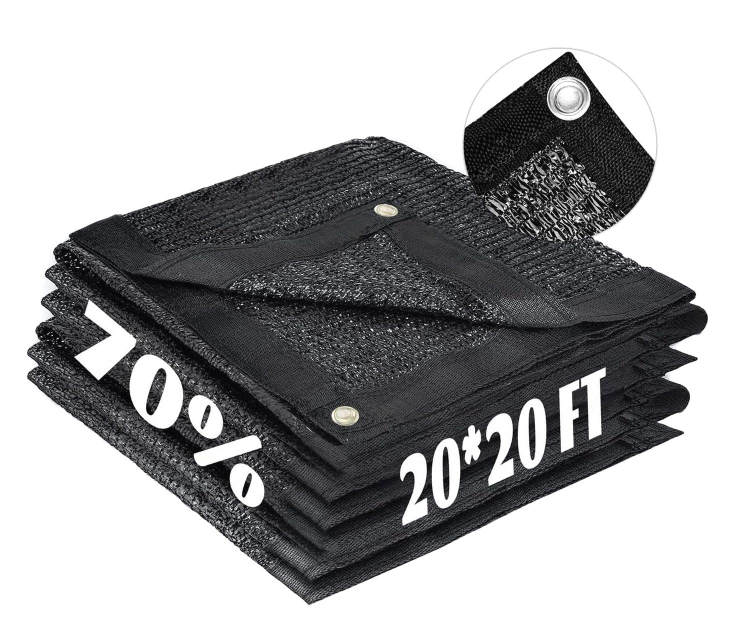 Fuliko 20x20FT 70% Shade Cloth Sun Protection Net with Grommets, UV ...