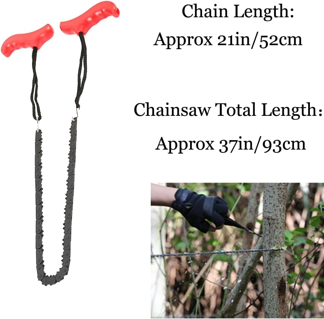 Fuliko 21" Portable Chainsaw With Handles - Manual Saw and Collapsible ...