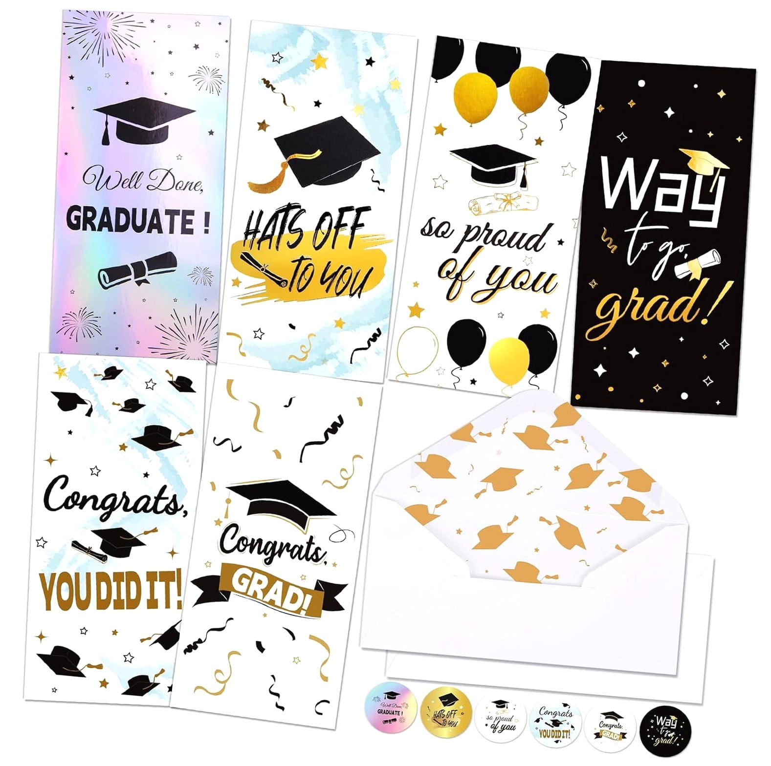 Fuliko 24 Pack Graduation , Graduation Card Holder 2025 with Envelopes ...