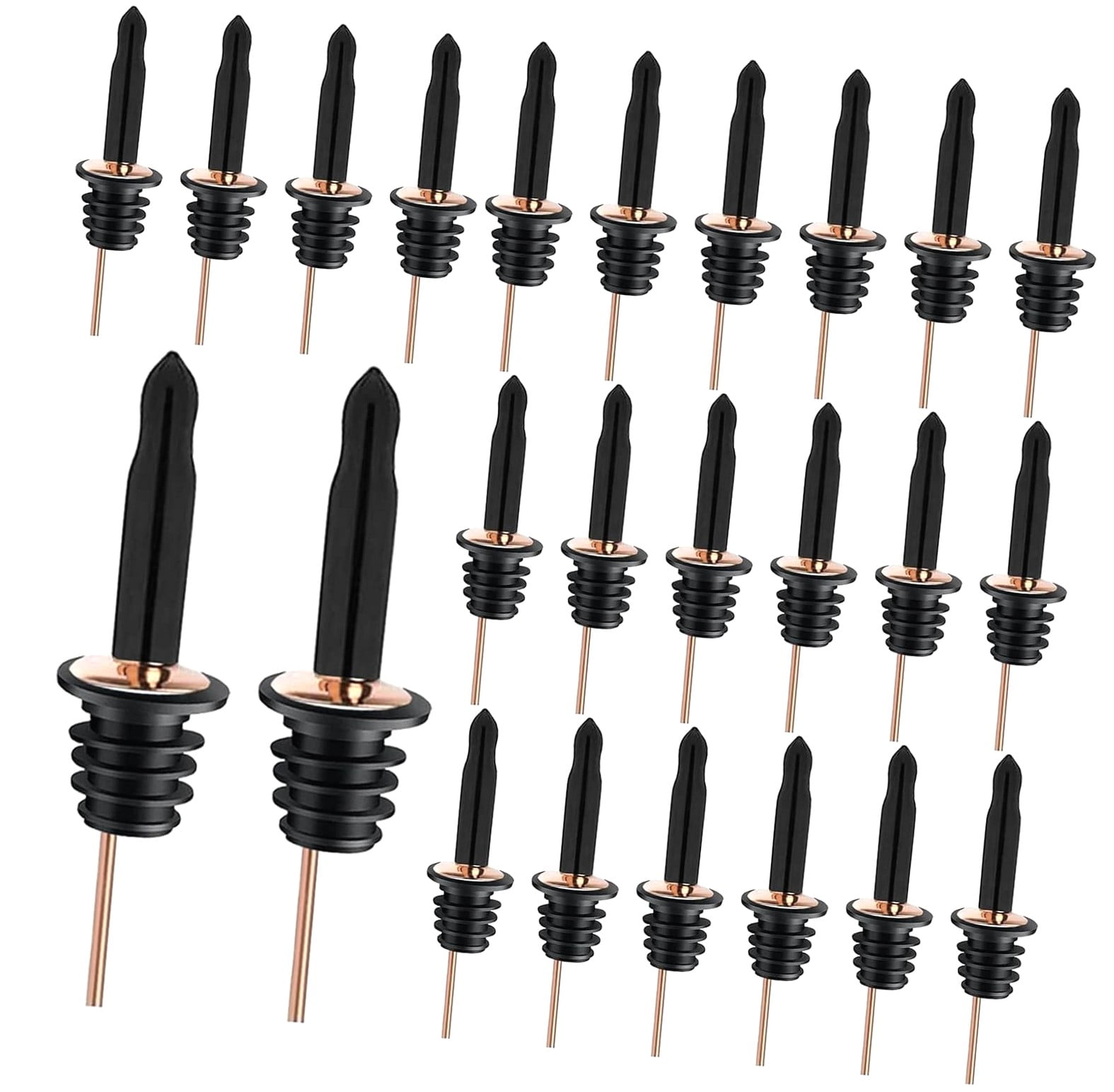 Fuliko 24 Pack Pourers, Pour Spout for Bottles, Steel Olive oil ...
