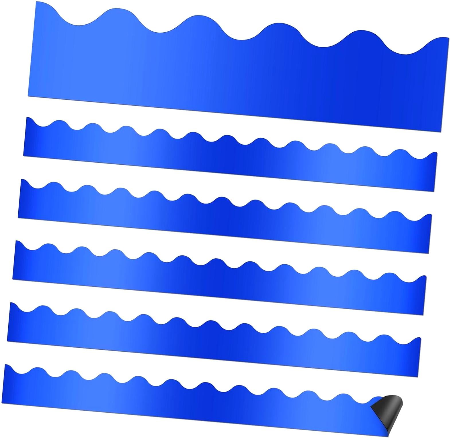 Fuliko 24 Pcs Blue Magnetic Borders for Classroom Whiteboard, Shine ...