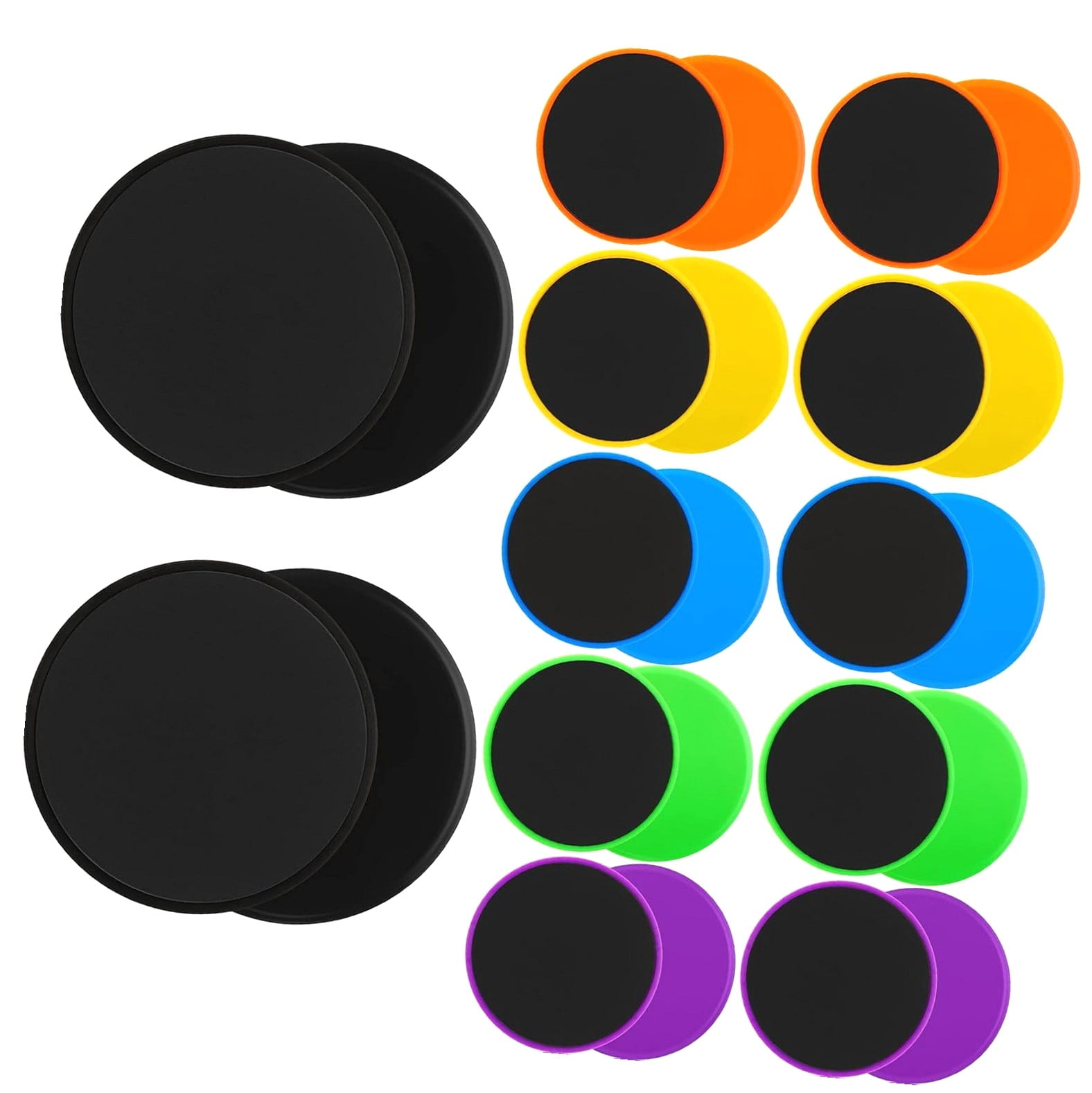 Fuliko 24 Pcs Core Sliders for Working Out Abdominal Exercise Gliding Discs Dual Sided Disc ...