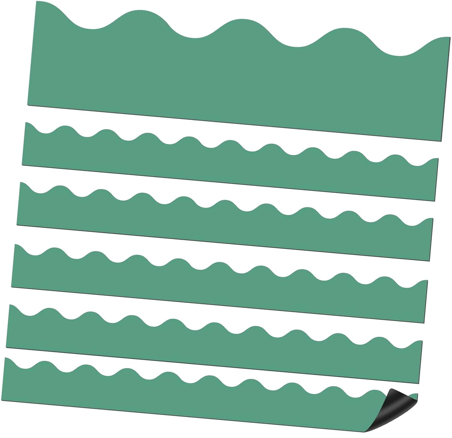 Fuliko 24-Piece Magnetic Edging for Classroom Whiteboards, Scalloped ...