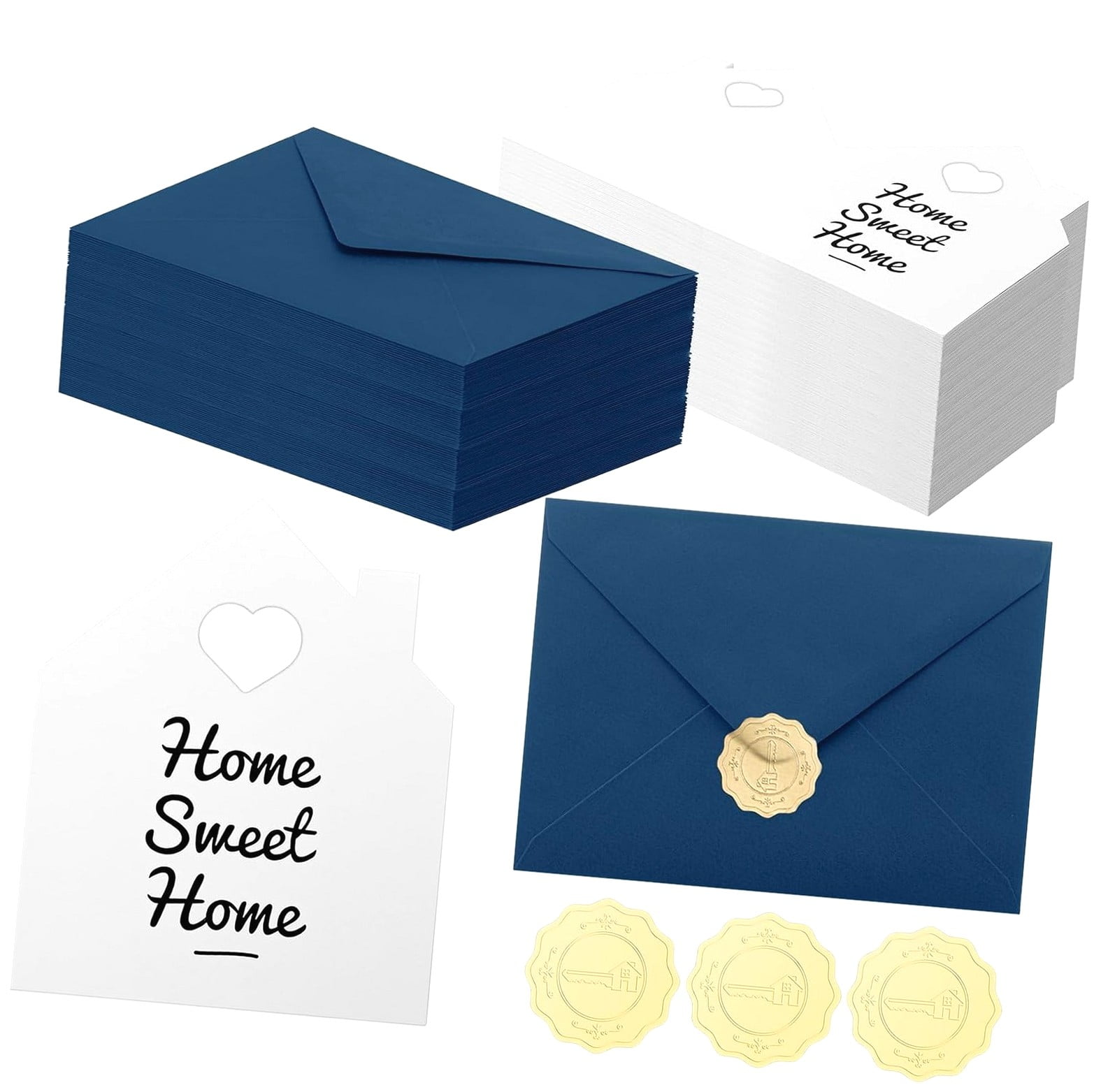 Fuliko 24 Sets Congratulations Your New Bulk with Envelope Stickers ...