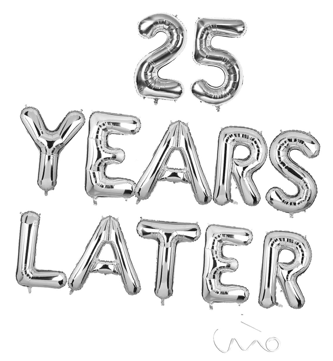 Fuliko 25 Years Later Balloon Banner, 25th Anniversary Celebration ...