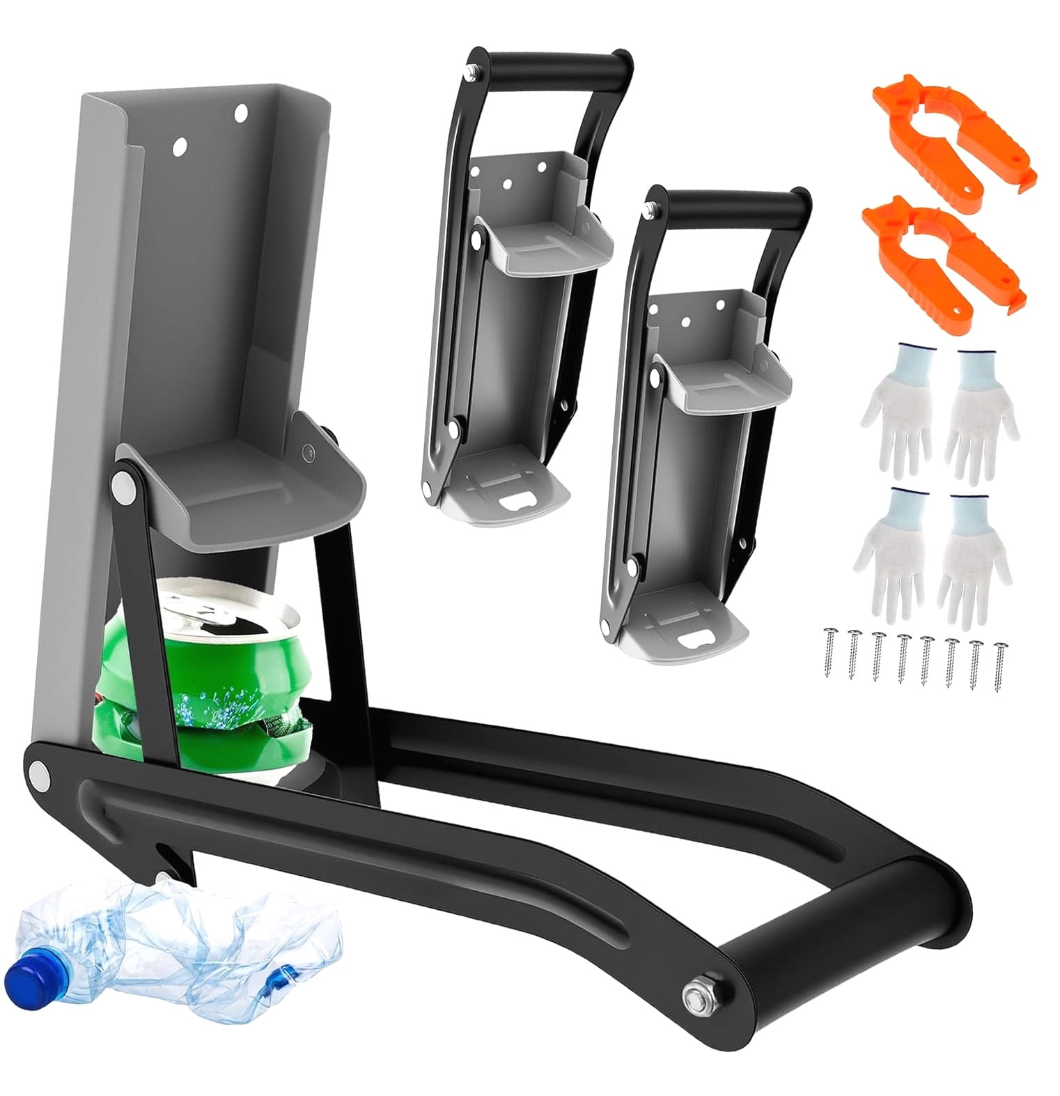 Fuliko 2PCS Metal Can Crusher Wall Mounted Can Crusher with Opener ...