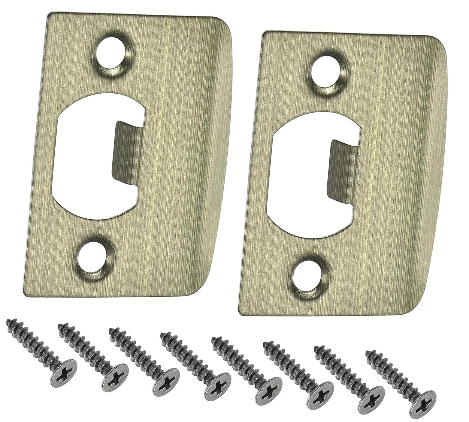 Fuliko 2Pcs Door Strike Plate, 57mm x 45mm Steel Deadbolt Lock Strike ...