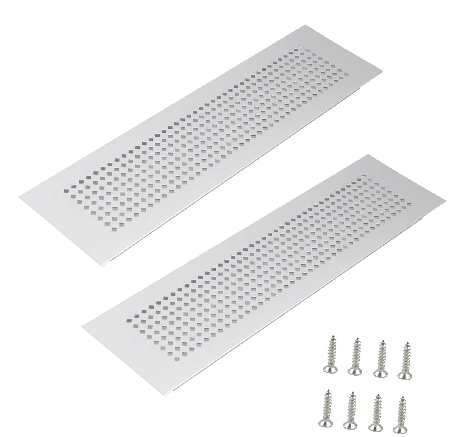 Fuliko 2Pcs Rectangular Aluminum Alloy Vent Cover, Louvered Grill Cover ...