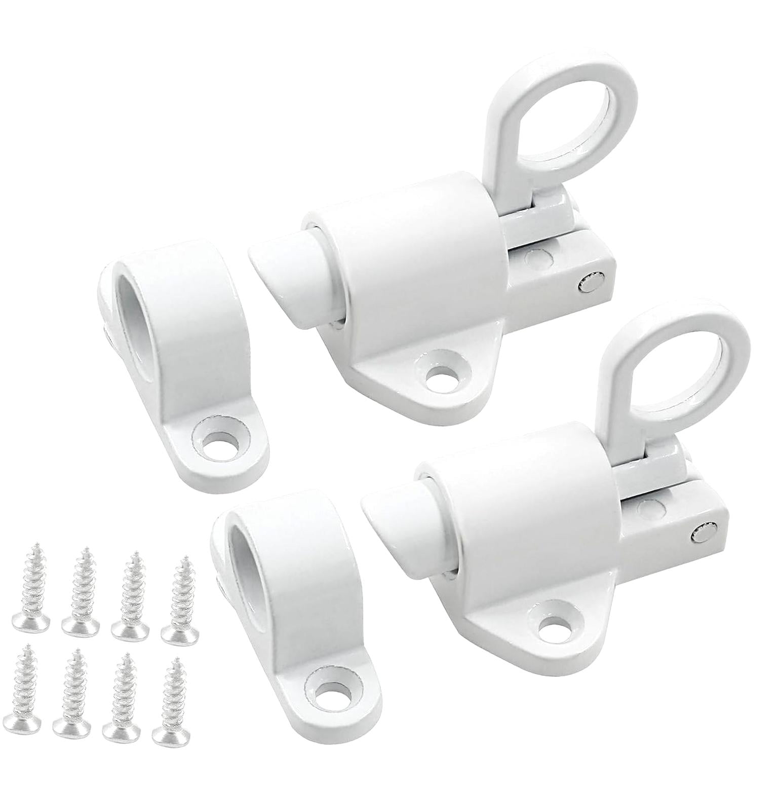 Fuliko 2Pcs Self-Closing Latches, Bolt Spring Door Lock, Aluminum Alloy ...