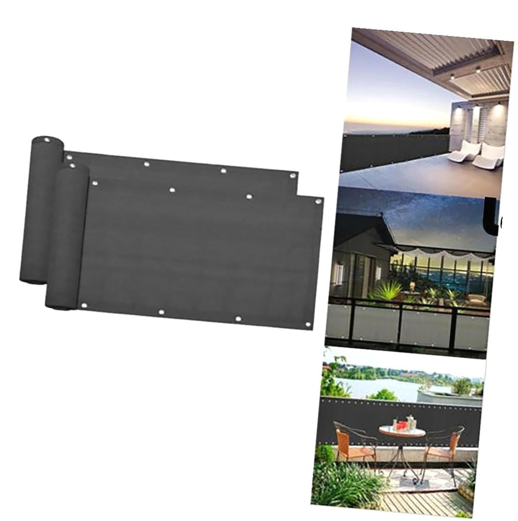 Fuliko 3' Balcony Privacy Screen, Wind Block Fabric with UV-Resistant ...