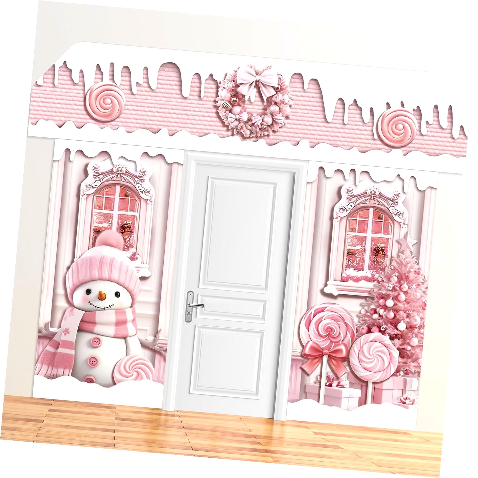 Fuliko 3 Pcs Christmas Gingerbread House Decorations Gingerbread Door ...