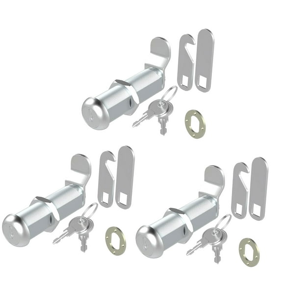 Fuliko 3 Pcs with Keys, 2-1/8" Cabinet Cam Locks Keyed Alike, Storage ...
