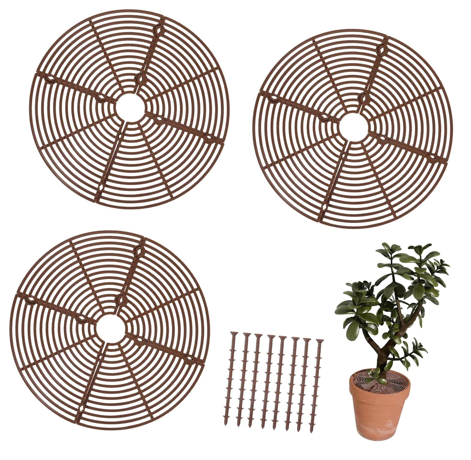 Fuliko 3-Piece Pot Cover Grid Protector for Plants, Animal Deterrent ...