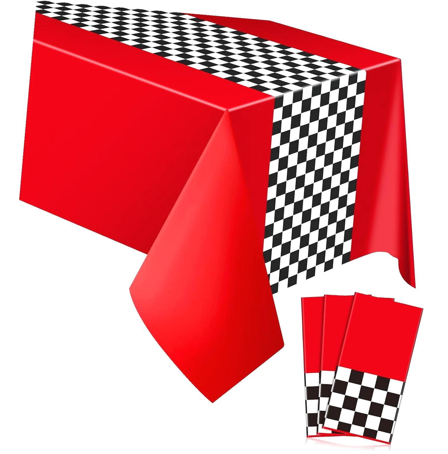 Fuliko 3 Sheets Car Birthday Party Decorations Racing Theme Tablecloth ...