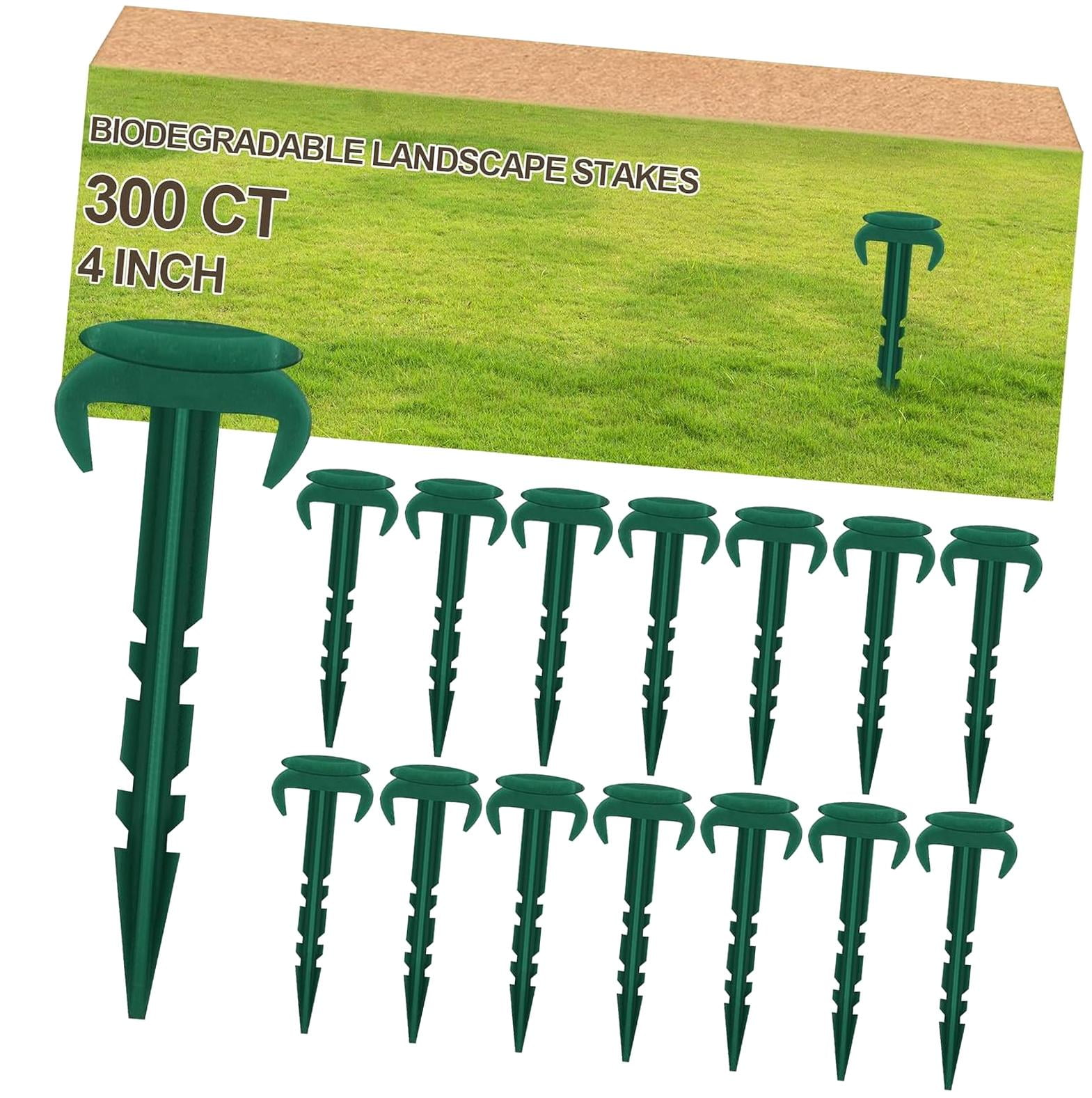 Fuliko 300 Pcs Sod Garden Stakes Bulk, Landscape Stakes for Membrane ...