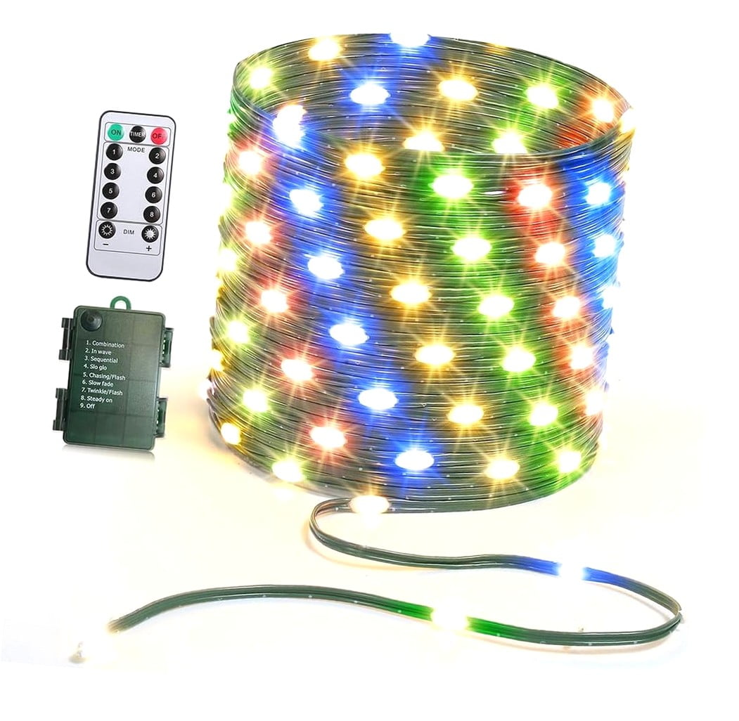 Fuliko 33ft String Lights, 100 String Lights Battery Powered with ...