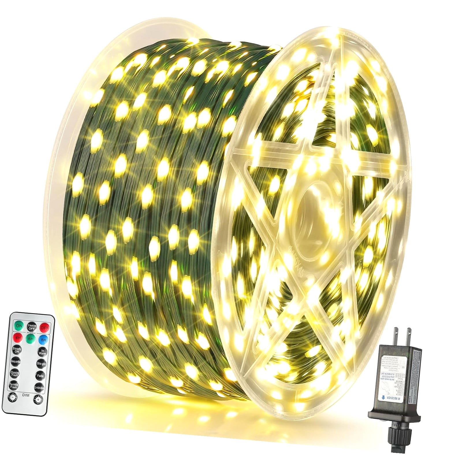 Fuliko 344FT 1050 LEDs String Lights with Remote, Dimmable 8 Modes ...