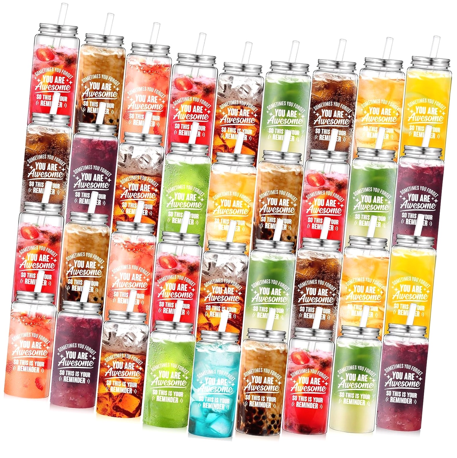 Fuliko 36 Pcs Thank You Plastic Cups for Staff 13.5 oz Clear Acrylic ...
